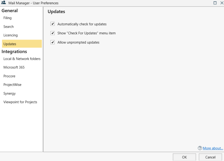 How to Set User Preferences for Updates – Ideagen Mail Manager | Help ...