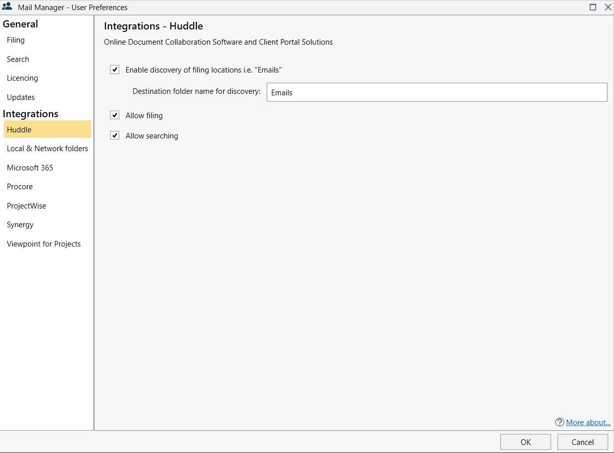 How to Set User Preferences for Huddle – Ideagen Mail Manager | Help ...
